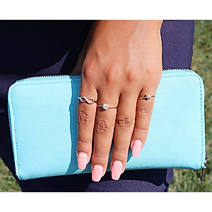 TILO JEWELRY 10k Yellow Gold Forever Infinity Cubic Zirconia Ring (8)