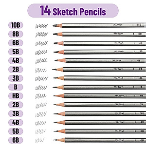 Mr. Pen- Sketch Pencils for Drawing, 14 Pack, Drawing Pencils, Art Pencils, Graphite Pencils, Graphite Pencils for Drawing, Art Pencils for Drawing and Shading