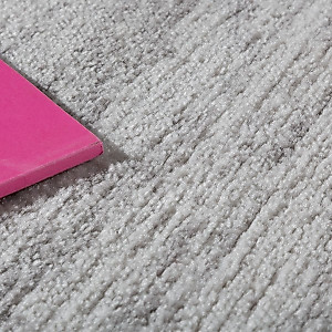 Area Rug for Living Room Modern Good Value Border Semicircle Mottled Rug Grey Red, Size:2' x 3'3"