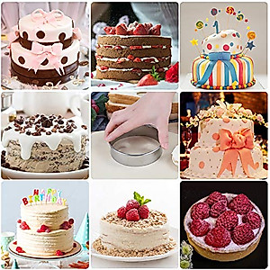 Round Cookie Cutters Set 12 Pieces Bistcuit Cookie Cutters Circle Pastry Cutters Round Donut Ring Molds for Baking for Pastries Doughs Doughnuts