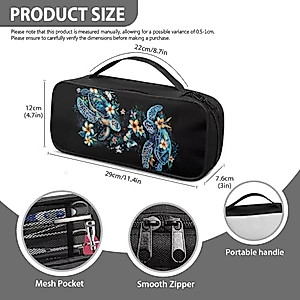 Gomyblomy Sea Turtle Stethoscope Case for Nurse and Doctors, Hibiscus Flower Carrying Case Fit for Most Stethoscopes Portable Large Stethoscope Storage Bag with Extra Pocket and Handle