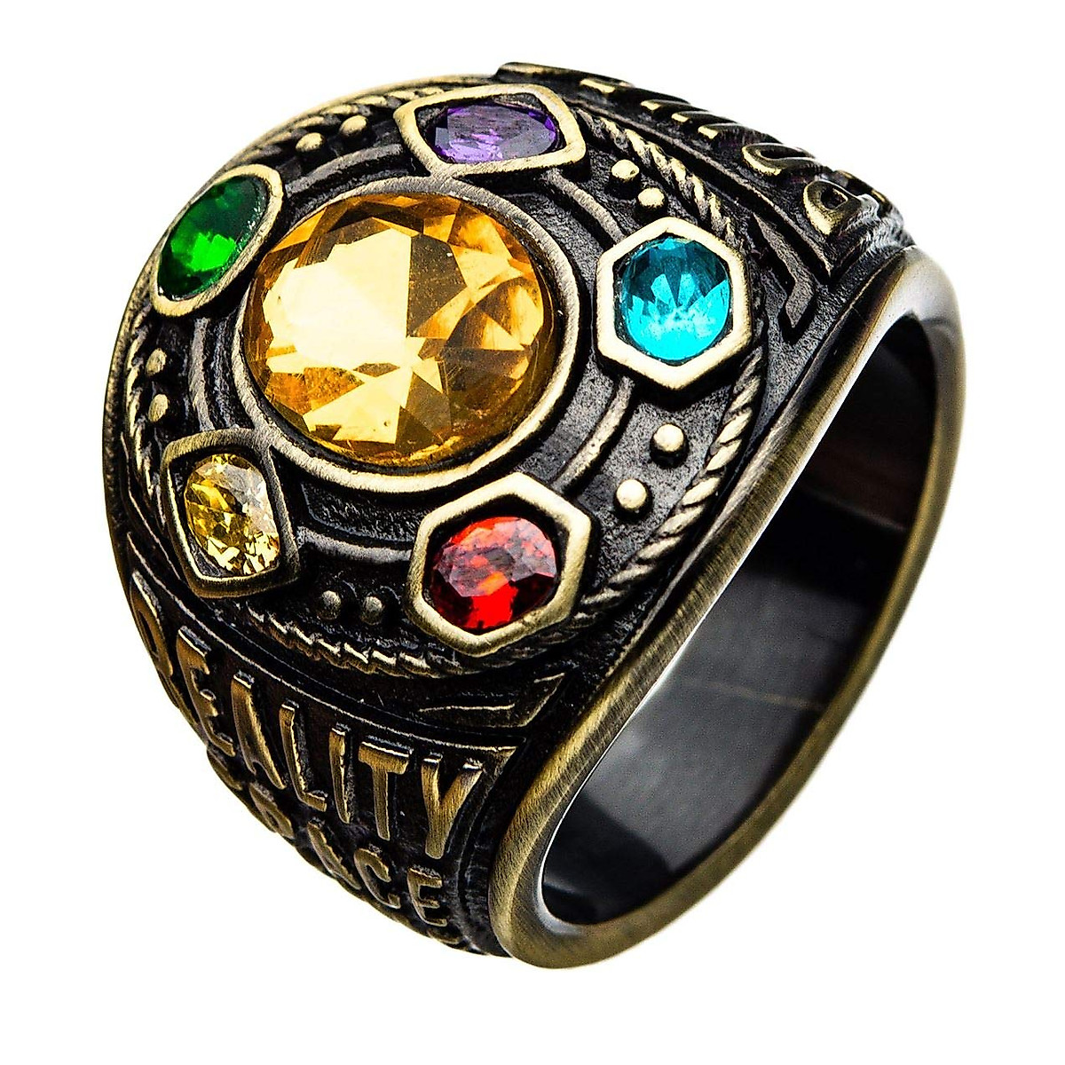 Sales One International Infinity Gauntlet Class of Infinite Power Ring (Gold Tone, 13)