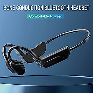 LADIGASU Wireless Bluetooth Headphones Outdoor Lightweight Stereo Earbuds Bone-Conduction Earphone Sports Waterproof Headset with Microphone