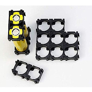 Heyiarbeit 20Pcs Double Tandem 32650 Lithium Battery Holder Cell Spacer Bracket for DIY Battery Pack Hole Dia 32.4mm/1.28"