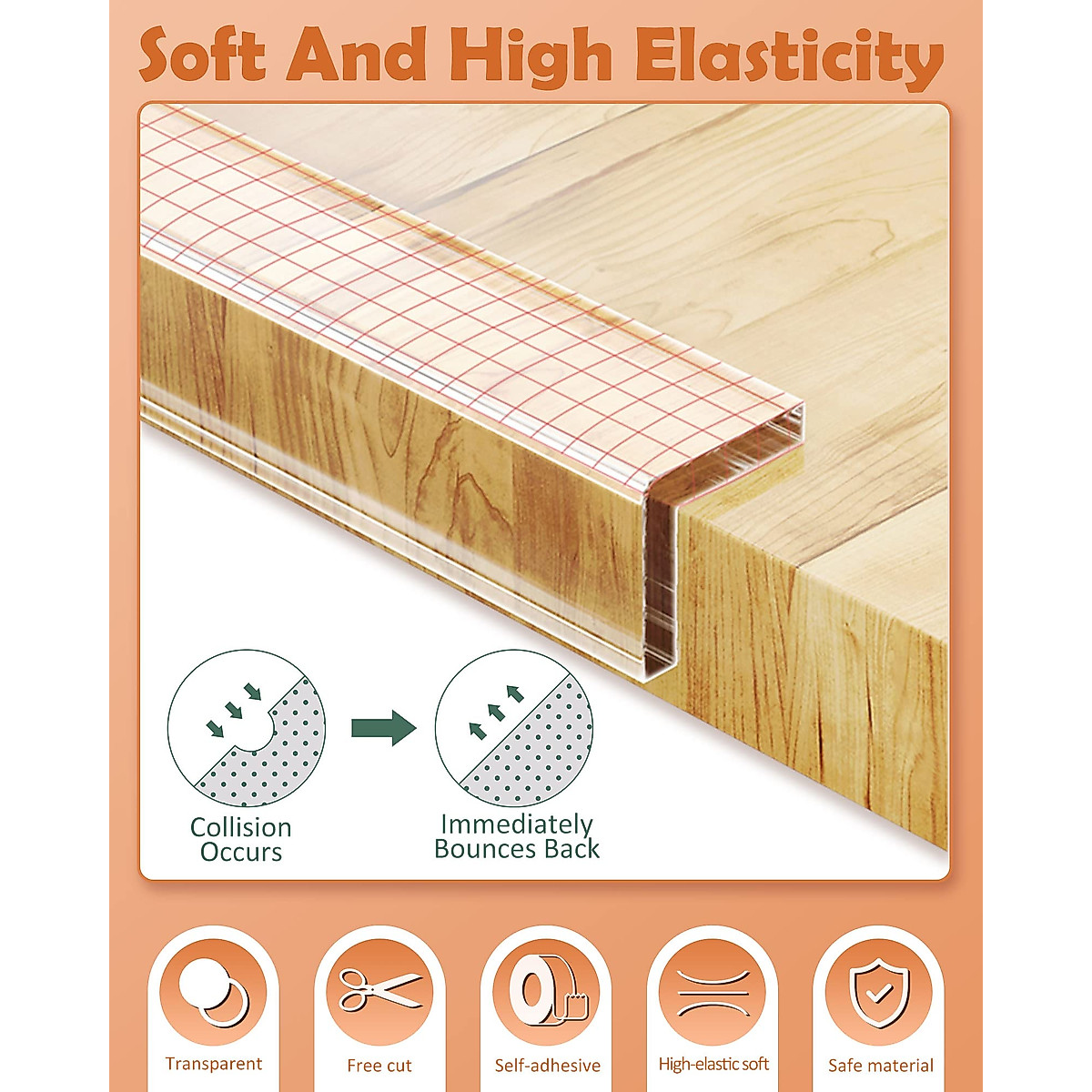 Baby Proofing,Edge Protector Strip, Clear Corner Protectors for Kids, Soft Baby Child Safety Corner Guards for Furniture Against Sharp Corners for Tables, Drawers, Sink, Wall 1.2in x 3.3ft