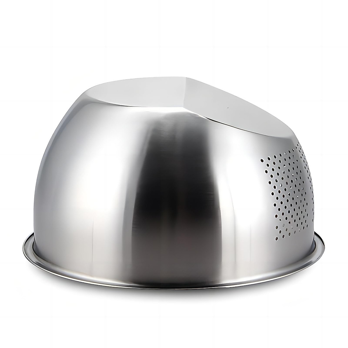 GREATLINK Stainless Steel Colander Rice Washing Bowl - 4 in 1 Washing Bowl Kitchen Colander Strainer Fine Mesh Strainer for Washing Vegetables, Fruit, Beans & Pasta, Microporous Colander Washing Bowl