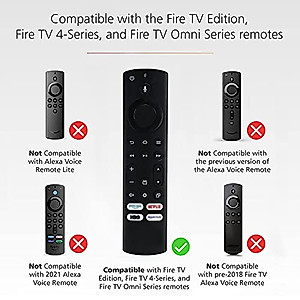 Insignia Fire TV Remote Cover，Compatible Original Fire TV Omni QLED Series or TV 4-Series Smart TV | New NS-RCFNA-21 | NS-24DF310NA21 | NS-39DF310NA21 |NS-50F301NA22, (Luminous Red + Luminous Purple)