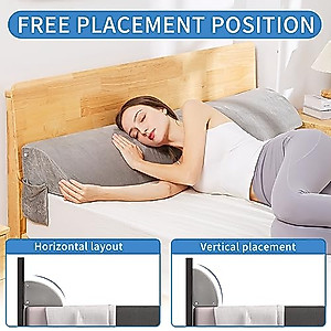 FSCGIFE King Size (76"x10"x6") Bed Wedge Pillow for Headboard Bed Gap Filler (0-6"), Headboard Pillow Wedge Mattress Wedge Pillow to Fill The Gap Between Headboard and Mattress