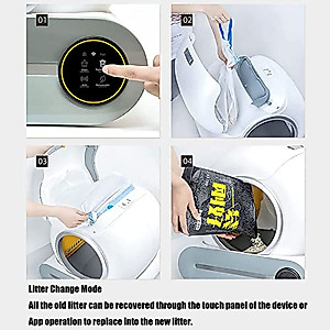 Cat Litter Box Self Cleaning, Automatic Cat Litter Cleaning Robot - Large 65L Space & Odor Removal - APP Control- for Multiple Cats