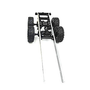 ZJchao Oil Trailer Chassis Spare Tire Kit, for WPL 1/16 B36 B-36 B36K B36KIT Military Truck Car Spare Parts DIY Car Accessoy