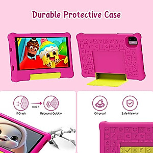 ApoloSign Kids Tablet, 7-inch Android 13 Tablet for Kids, 2GB RAM+32GB ROM with WiFi, Bluetooth, Parental Control APP, Educational Games, Dual Cameras, Shockproof Case(Pink)