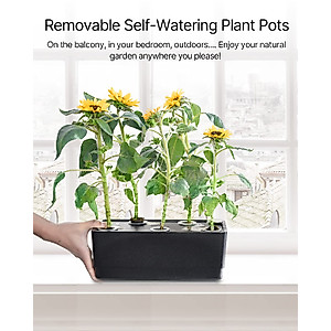 iDOO 20 Pods Indoor Herb Garden Hyrdroponics Growing System with LED Grow Light and 4 Removable Water Tank, Free Timing Setting, 27" Adjustable Height