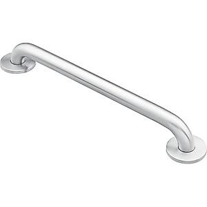 Moen Bathroom Safety 18-Inch Stainless Steel Shower Grab Bar with Concealed Screws for Handicapped or Elderly, 8718