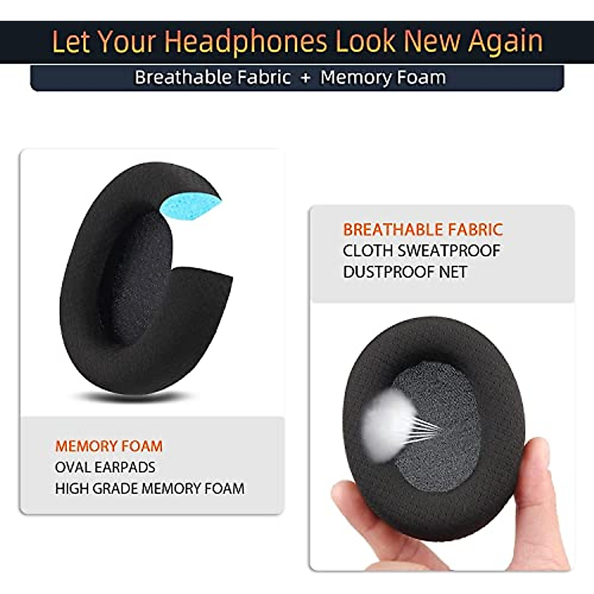 GVOEARS Replacement Ear Pads Cushions for Steelseries Arctis 1/3/5/7/7X/9/9X/pro Xbox Wireless Headset Gaming Earpads