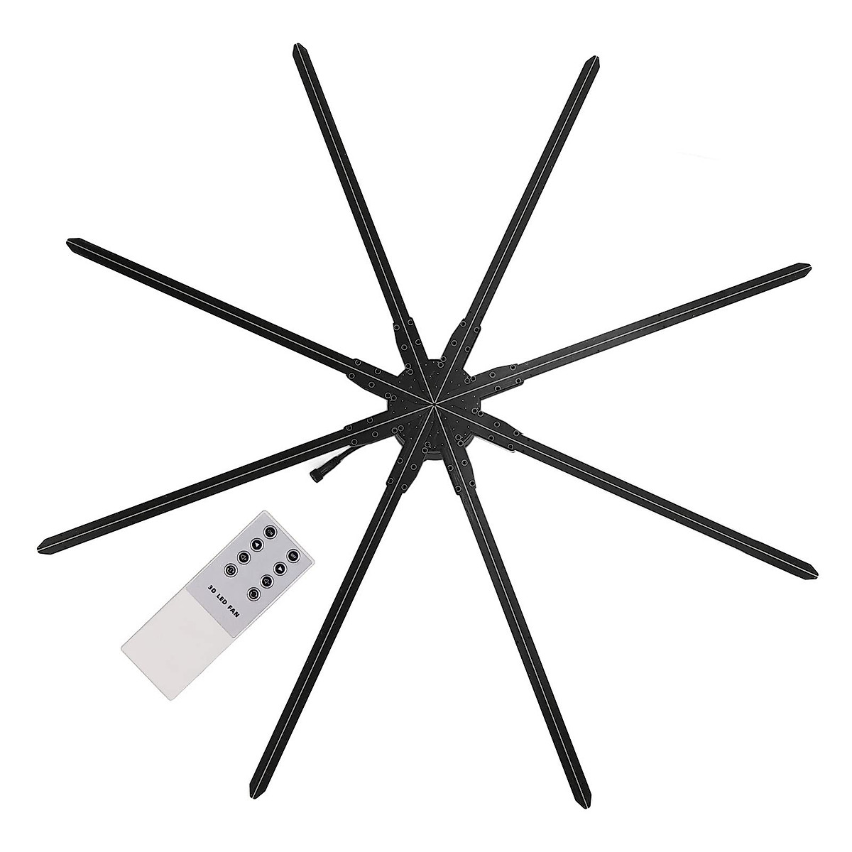 3D Hologram Fan, 350R/Min, 170° Viewing Angle, 2880 HD LED Light Beads, 8 Leaves 2048X2880 WiFi Holographic Projectors for Business Store Signs, Bar, Casino, Party(USA)