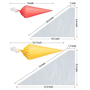 Labeol 200Pcs Disposable Piping Bags 16 Inch 12 Inch Pastry Bags Royal Icing Bags Tipless Frosting Bags Cookie Cake Decorating Bakery Bags Party Favor Bags Baking Supplies Christmas