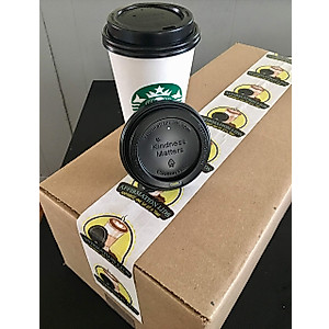 Positive Affirmation Coffee Lids for Solo/Dixie/Karat cups16/20/24oz, Single Variety 400ct (Black) (Be Unstoppable)