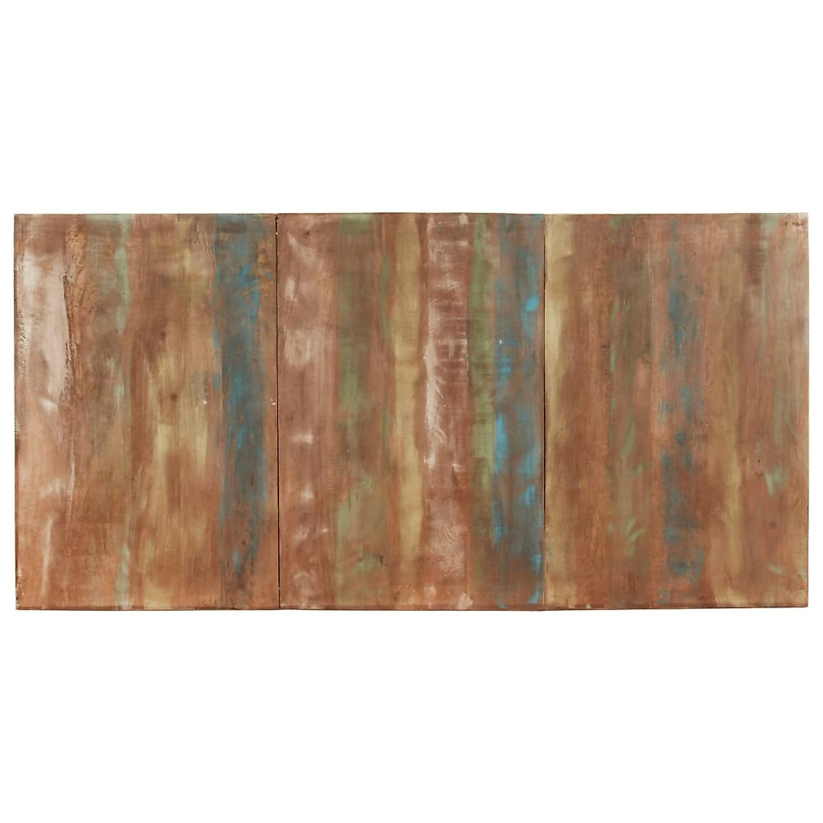 Tidyard Dining Table Reclaimed Wood Tabletop Powder-Coated Steel Legs Industrial Style Table for Kitchen, Bistro, Home Furniture 70.9 x 35.4 x 29.9 in