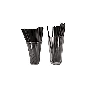 Black Paper Straws, 250Count, 7.75X0.24 inch, Strong and Durable Paper Straws for Drinks, Disposable Drinking Straws Bulk