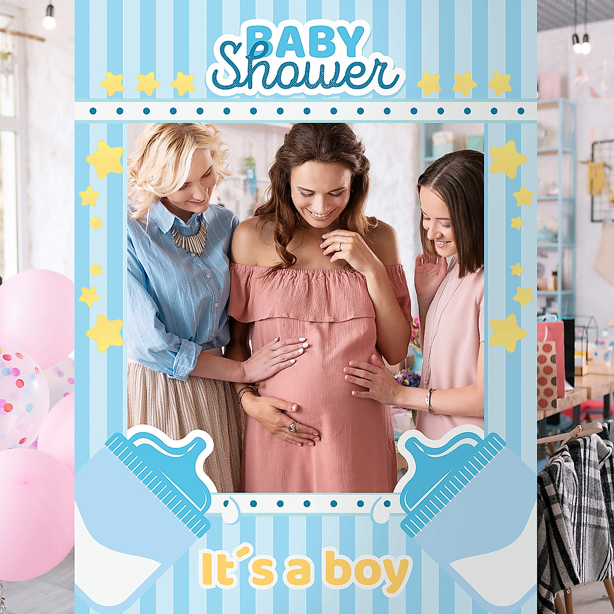 BannerBuzz Custom and Standard Selfie Frames, 890 GSM 5mm Non-Reflective Corflute Material, 600 DPI Direct UV Printing on Substrate, for Parties Photo Booth Events (Theme 2, 36" x 48")