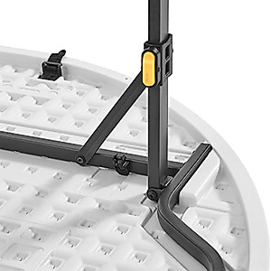 Living and More 4ft bi Round Folding Table, White