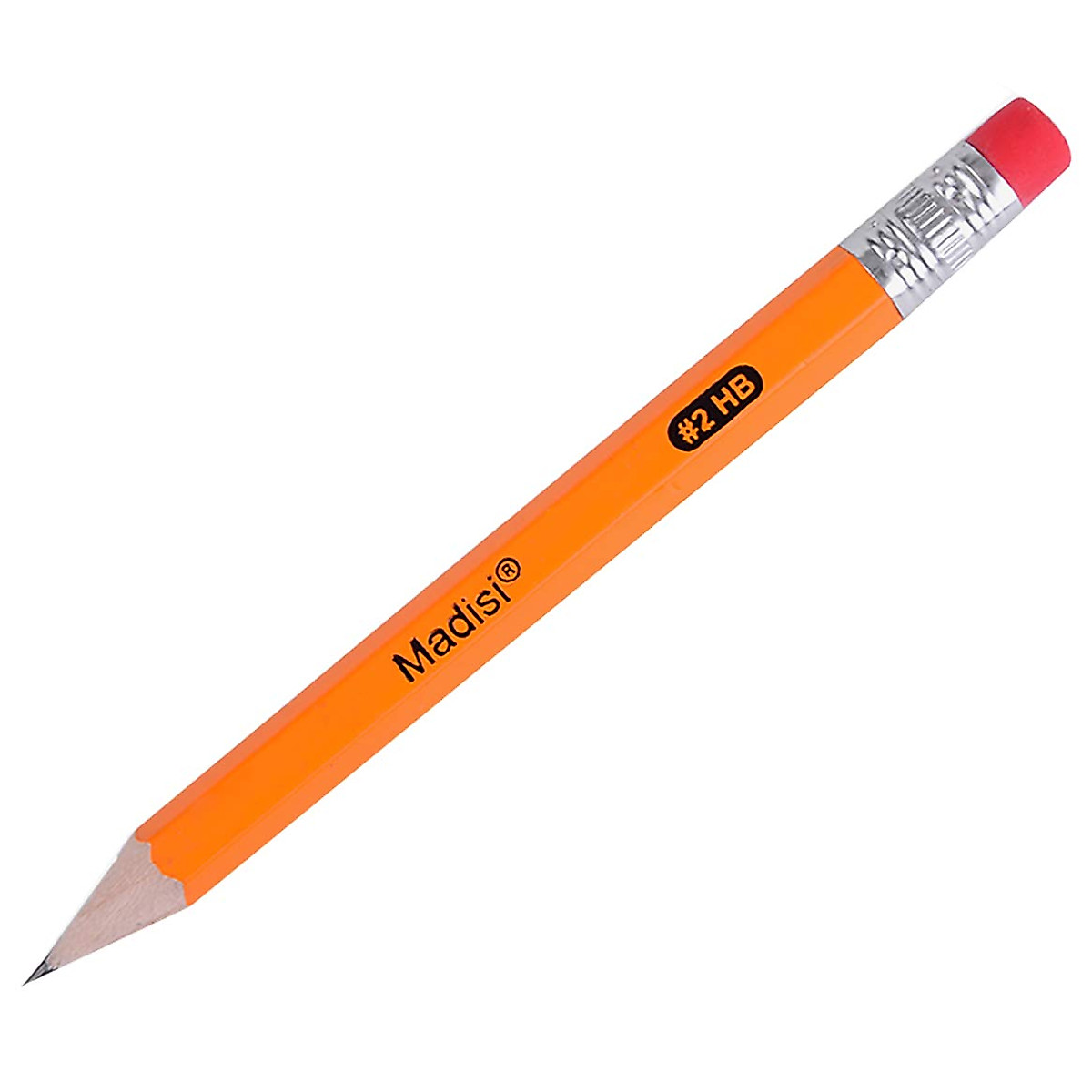Madisi Golf Pencils with Eraser, 2 HB Half Pencils, 3.5" Mini Pencils, Pre-Sharpened, 96 Count