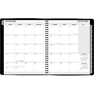 Office Depot® Brand 13-Month Monthly Planner, 7" x 9", Black, January 2022 To January 2023, OD711100