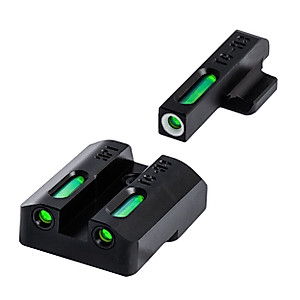 TRUGLO TFX Handgun Sight | Durable Shock-Resistant Compact Brightly Glowing Tritium & Fiber-Optic Xtreme Day/Night Sight, Compatible with H&K P30 Handguns