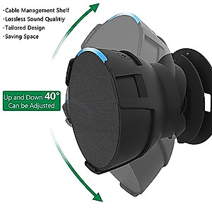 YIDANYOT Stand for Echo Pop, Wall Mount Holder for Echo Pop, Holder Bracket Shelf Accessories for Echo Pop, Smart Speaker Stand with Cable Management Shelf for Space-Saving, Easy to use.