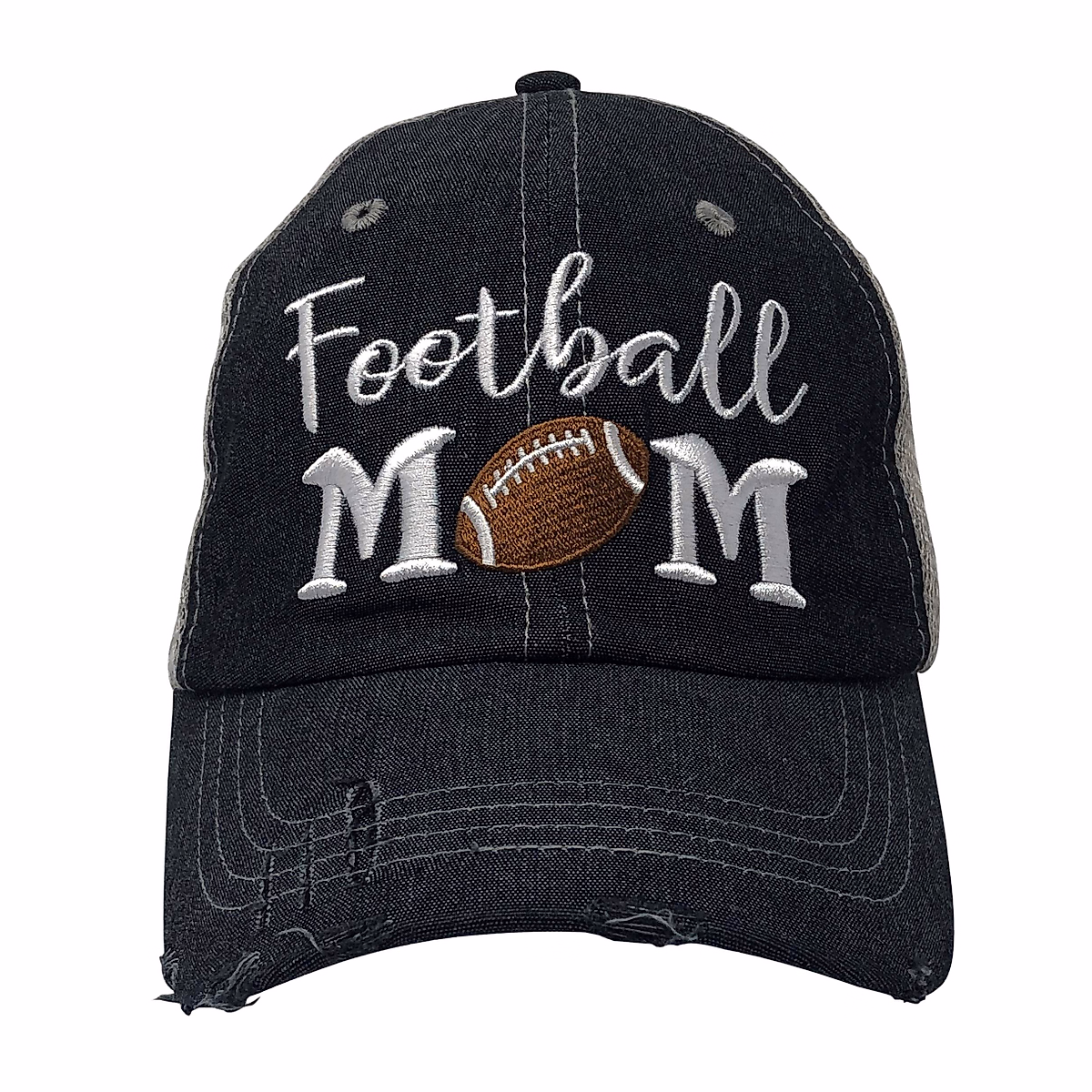 Cocomo Soul Womens Football Mom Hat | Football Mom Hat Cap 502 Dark Grey