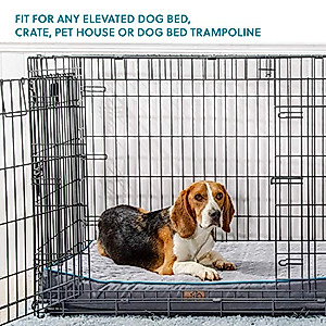 Bedsure Large Orthopedic Dog Bed for Large Dogs - Memory Foam Dog Beds, 2-Layer Thick Pet Bed with Removable Washable Cover and Waterproof Lining (36x27x3.5 Inches), Dog Mattress, Grey