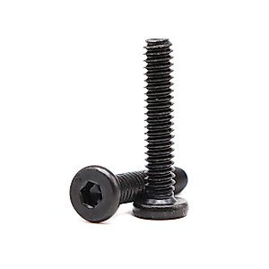 binifiMux 12pcs Black 1/4-20 x 1 1-1/4" 1-1/2" 2" 2-1/2" 3" 3-1/2" Hex Socket Cap Screws Bolts for Furniture Chair Table Desk Crib Bed, Full Thread (12pcs 1/4-20 x 1)