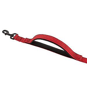 KONG Comfort Ultra Durable Traffic Padded Handle Quick Control Leash 4' (Red)