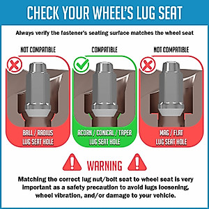 Wheel Accessories Parts 24 Pcs M14x1.5 14x1.5 Thread Bulge Acorn 1.90" Long Lug Nuts Chrome 3/4" 19mm Hex Fits 1999+ Chevy Silverado GMC Sierra 1500 2015+ Ford F 150 Nissan Titan XD 2019+ Ram 1500