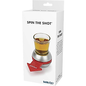 Barbuzzo Retro Spin the Shot Game - The Drinking Game Where Everybody Wins - Let the Spin Decide Your Fate - Great Gift for Home Entertaining, Parties, Tailgates, & Celebrations