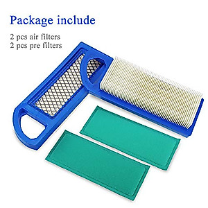 Ferilter Air Filter for Briggs and Stratton 698083 697153 797008 697634 795115 Air Filter for Craftsman 33425 LT1000 LT3000 Riding Mower with 697015 Pre Filter, Pack of 2
