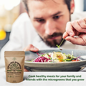 Organo Republic Cress Sprouting & Microgreens Seeds - Non-GMO, Heirloom Sprout Seeds Kit, 8oz Resealable Bag for & Growing Microgreens in Soil, Coconut Coir, Aerogarden & Hydroponic System.