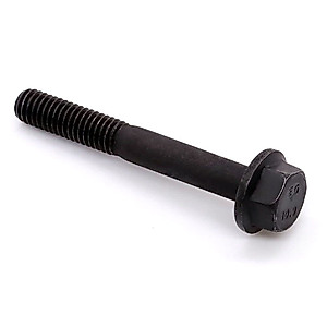 Glvaner M6-1.0 x 30mm (25 pcs) Alloy Steel Flanged Washer Head Hex Bolts, Extra-Large Washer Head, 10.9 Grade Black Oxide Finish GB5789 Partial Thread