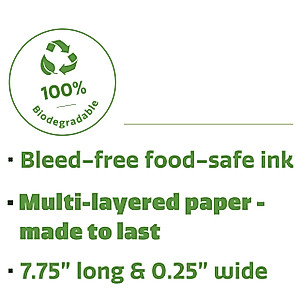 Comfy Package, [200 Pack] Pink & Gold Paper Drinking Straws 100% Biodegradable Multi-Pattern Party Straws For Birthday, Wedding, Bridal, Baby Shower, And Holiday Decoration