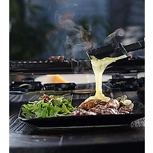 Non-Stick Coated Mini Grill Pan Cheese Melting Accessories for Raclettes Replacement/Additional Raclette Dishes Mini Grill Pan, Square Shape(4PCs)