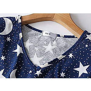 PNAEONG Women Cotton Sleepwear Short Sets Tank&Short Pajamas Sets XTSY208-S Deep Night-XL