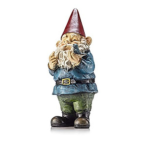 Garden Gnome Holding Bird