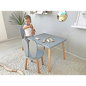 Wooden Kids Table and Chair Set, Wooden Table, Wooden Chair for Kids, Montessori Table and Chair, Wooden Activity Table