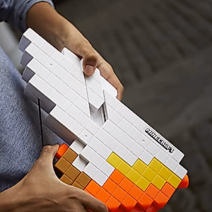 NERF Minecraft Sabrewing Motorized Blaster Bow, 8 Elite Darts, 8-Dart Clip, Electric Full Auto Toy Foam Blasters, Minecraft Toys for 8 Year Old Boys and Girls and Up