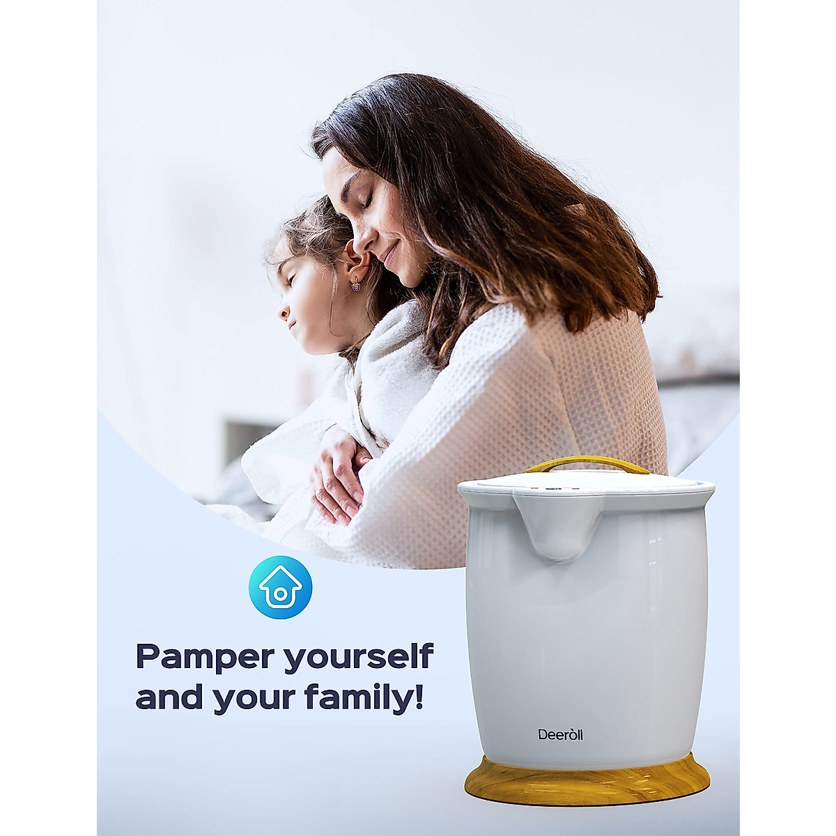 Deeroll Towel Warmer, Luxury Towel Warmer Bucket with Aromatherapy, Extra-large Towel Warmer for Relaxation & Home Spa, Auto Shut Off, Fits Up to Two 40"X70" Oversized Towels, Bathrobes, Blankets