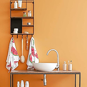 Hand Towels Face Terry Towel Washcloth Couple Bathroom Set of 2 Towels Set Watermelons Kitchen Decor Soft Quick Dry Super Absorbent 30 X 15 inch