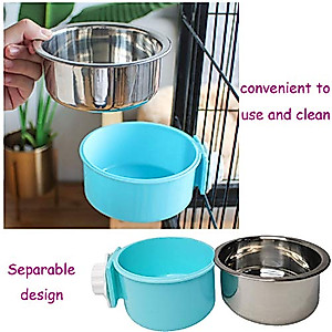 Bird Feeding Dish Cups Parrot Removable Stainless Steel Bowl Perch Stand Platform Pet Food Water Feeder Cage Accessories 1 Pcs Bird Stand Toy for Parakeet Conure Cockatiels Lovebirds Budgie Chinchilla