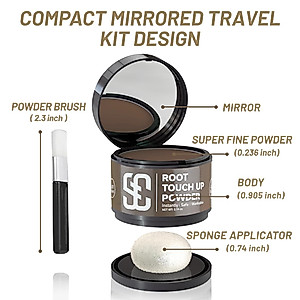 SOVONCARE Hairline Powder, Instantly Hairline Shadow Gray Hair Coverage Touch Up Hair Powder for Thinning Hair for Women Hair Root Touch Up Powder Hair Root Cover Up Conceals Hair Loss Light Brown