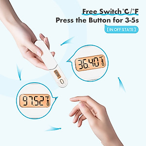 Femometer Basal Body Thermometer, Basal Thermometer for Ovulation, BBT for Fertility Tracking, Soft Backlight and Memory Recall, FM-VC-301(White)