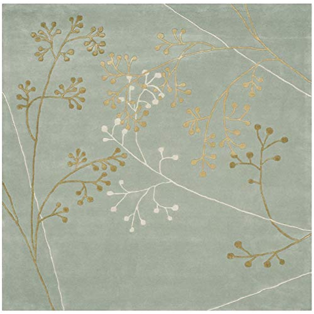 SAFAVIEH Soho Collection 8' Square Light Blue SOH305A Handmade Premium Wool Area Rug